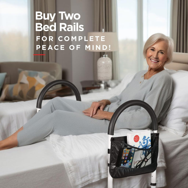 Medical king Bed Assist Rail Bed Rails Ror Seniors with Adjustable Hei ...